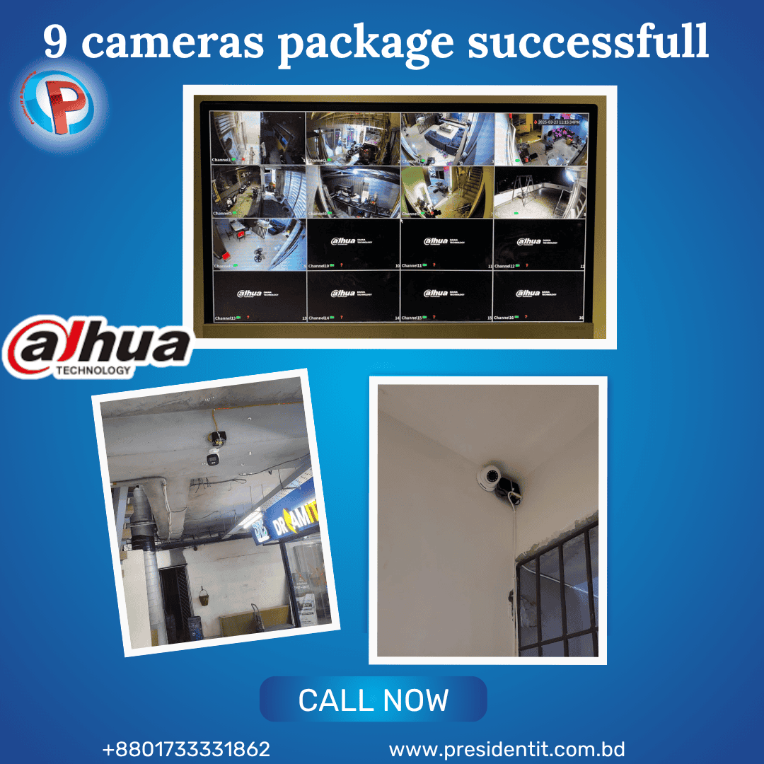 Dahua Full Color 9 Camera Best CCTV Package/Setup Price in Bangladesh ...