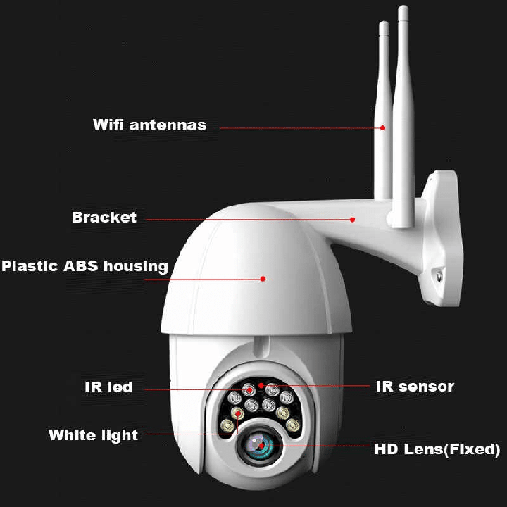 V380 Ptz Waterproof Outdoor 3MP HD Wifi IP Camera- Price in Bangladesh